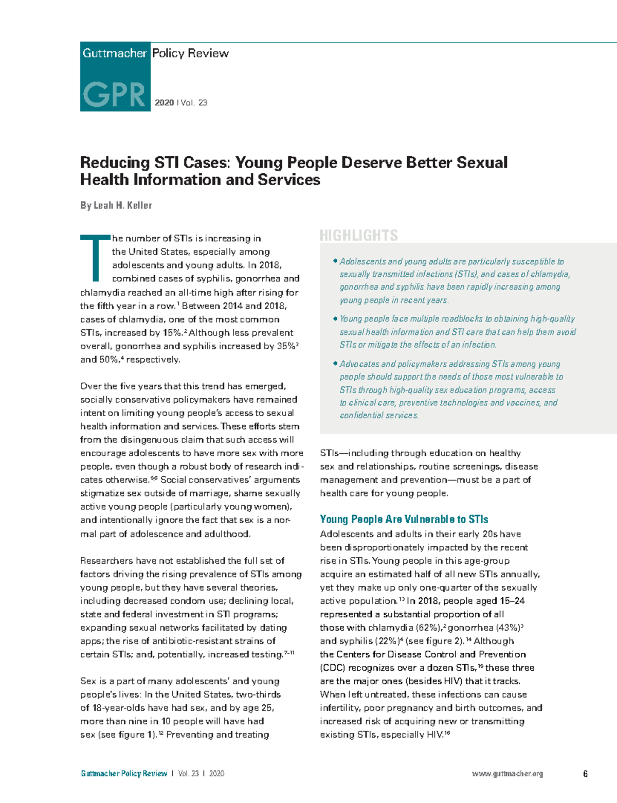 Reducing STI Cases Among Young People: A Comprehensive Approach - Studocu