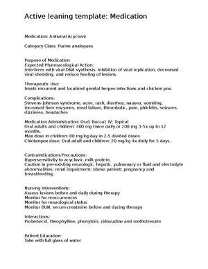 308 ATI - Oral contraceptives - ACTIVE LEARNING TEMPLATES Medication ...