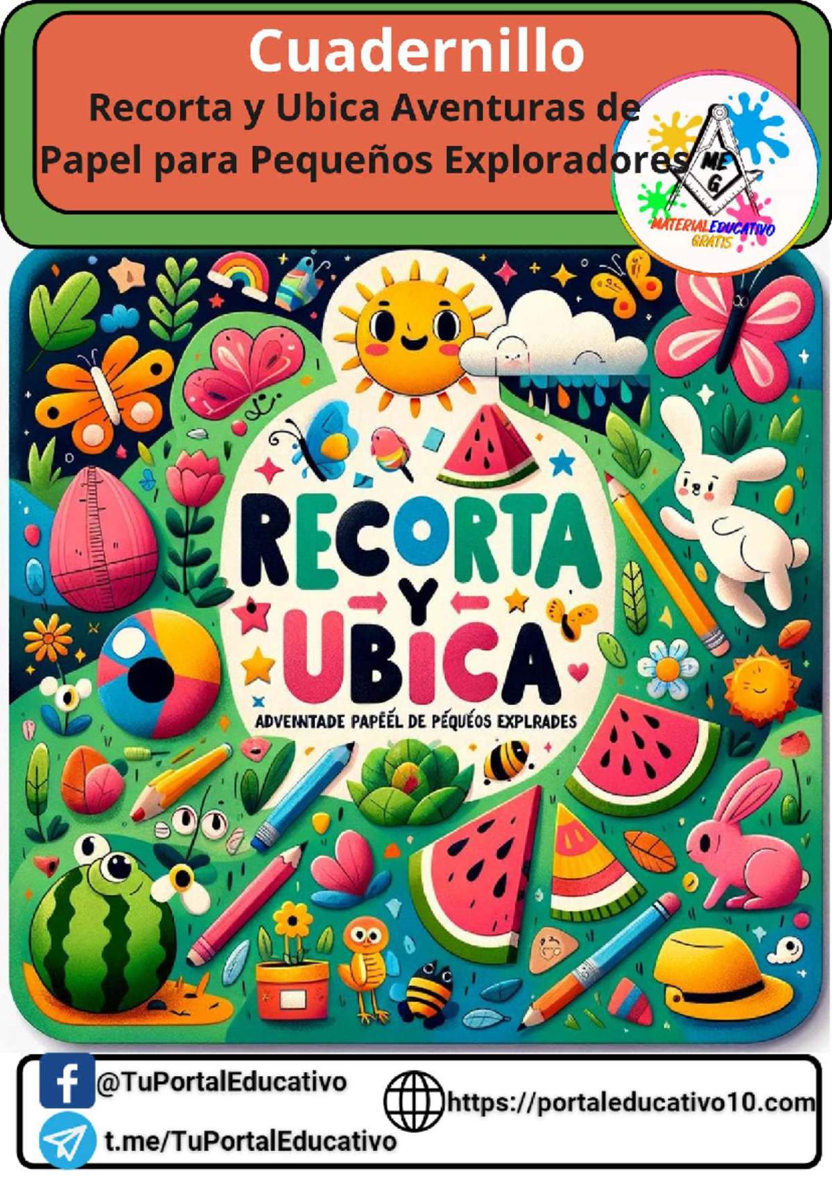 Recorta y Ubica Aventuras de Papel para Pequeños Exploradores ME G 10 ...