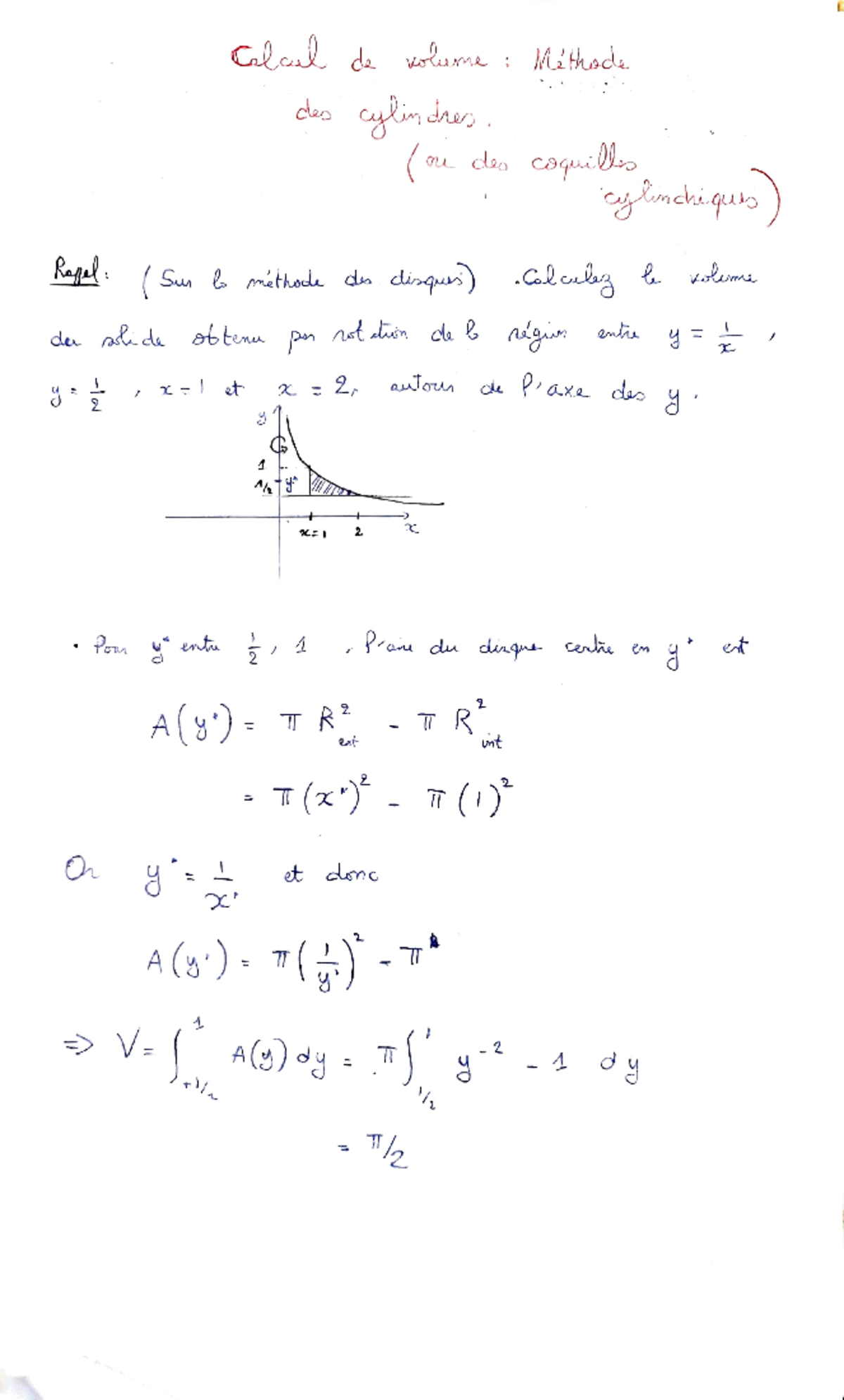 Cours 5: Calcul de Volume par Méthode des Cylindres et Travail d'une Force - Studocu