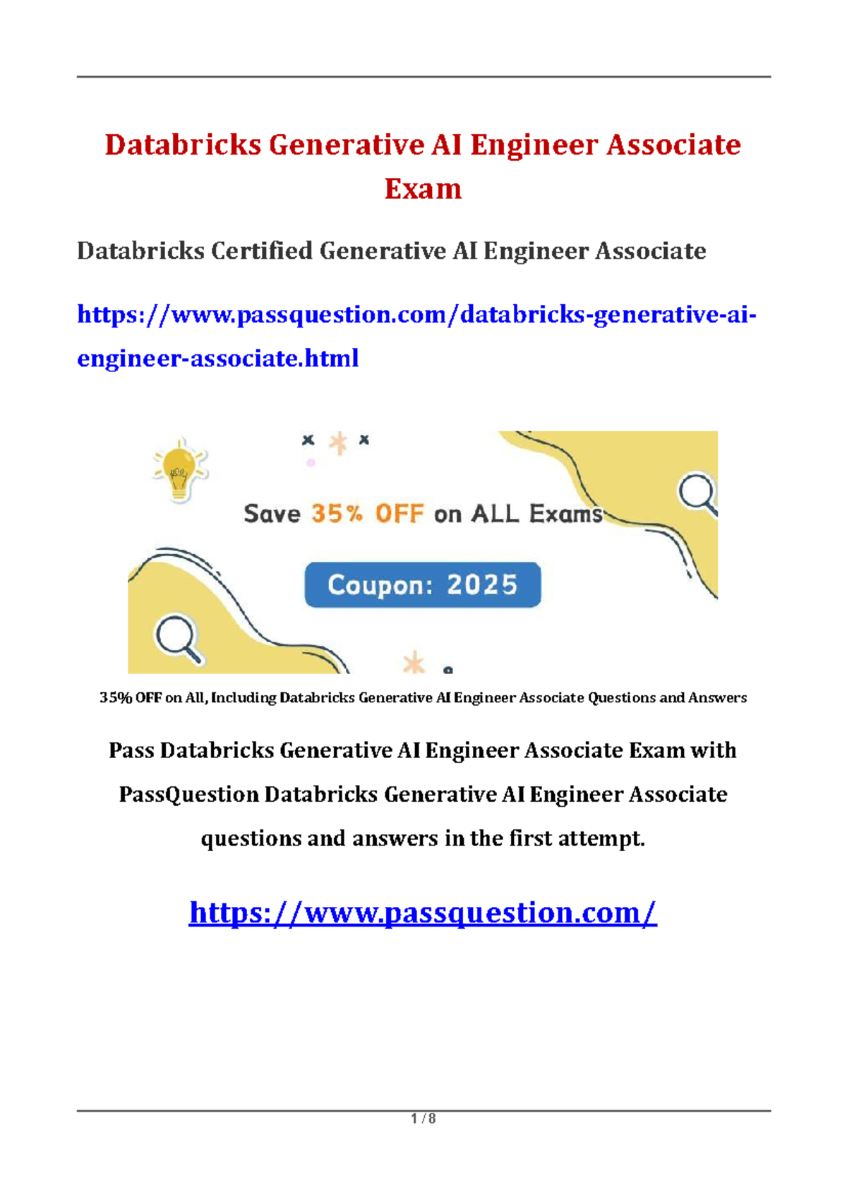Databricks Generative AI Engineer Associate Exam Study Guide - Studocu