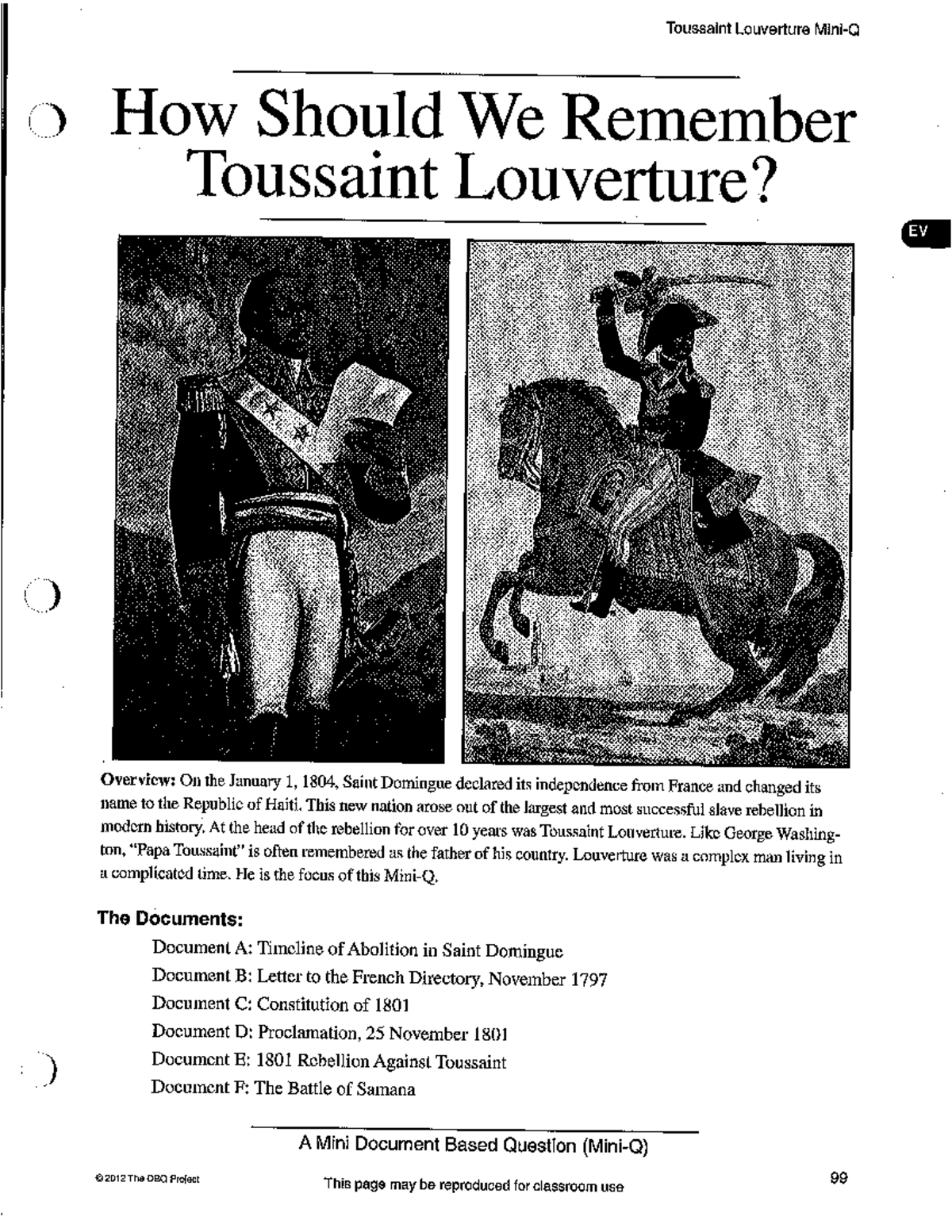 Toussaint Louverture: The rebel leader of the Haitian Revolution - Studocu