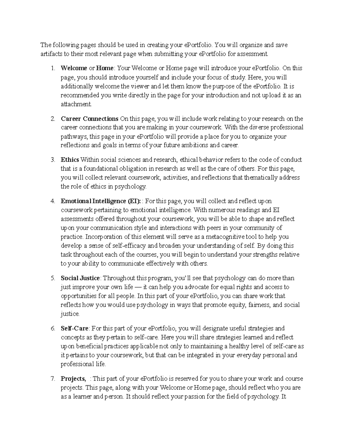 E Portfolio Guide: Essentials for Your Assessment Submission - Studocu