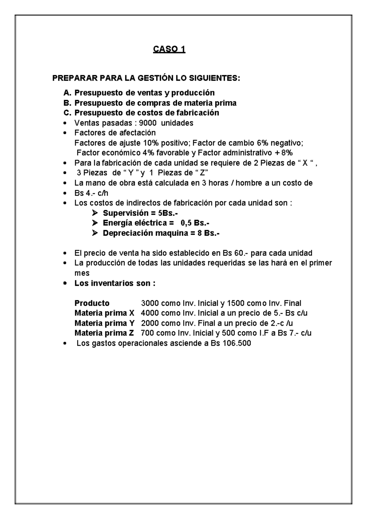 Caso 1 PP - Presupuestos y Gestión de Producción - Studocu