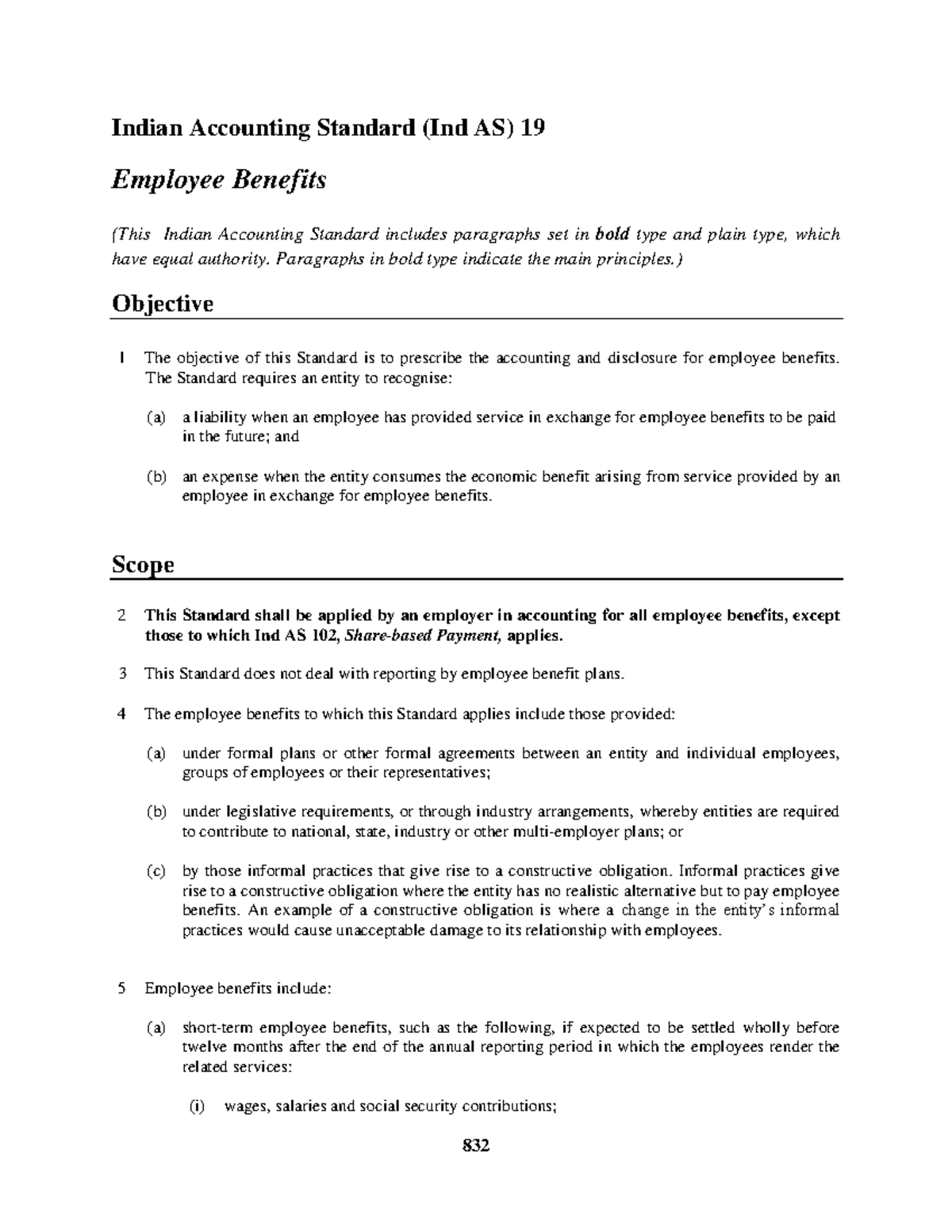 Ind AS 19 - Employee Benefits Study Notes and Key Concepts - Studocu