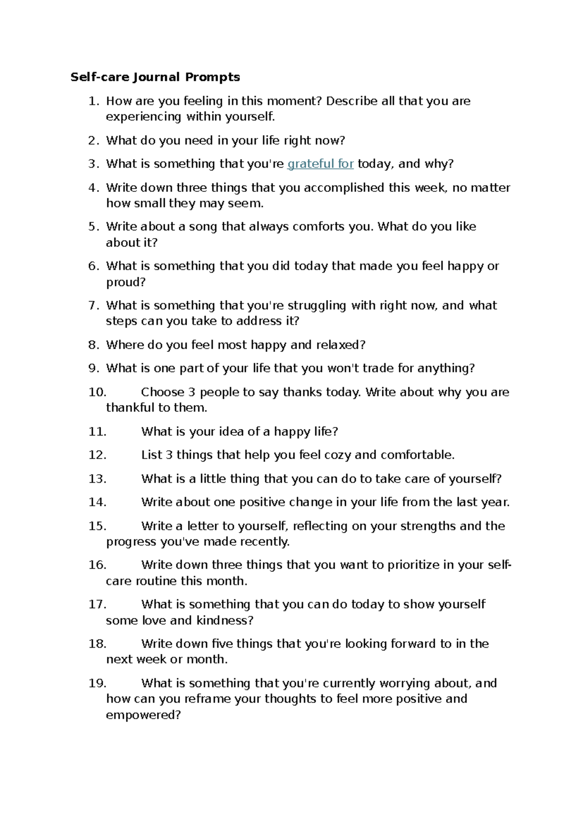 Journal Prompts for Self-Reflection and Growth - Studocu