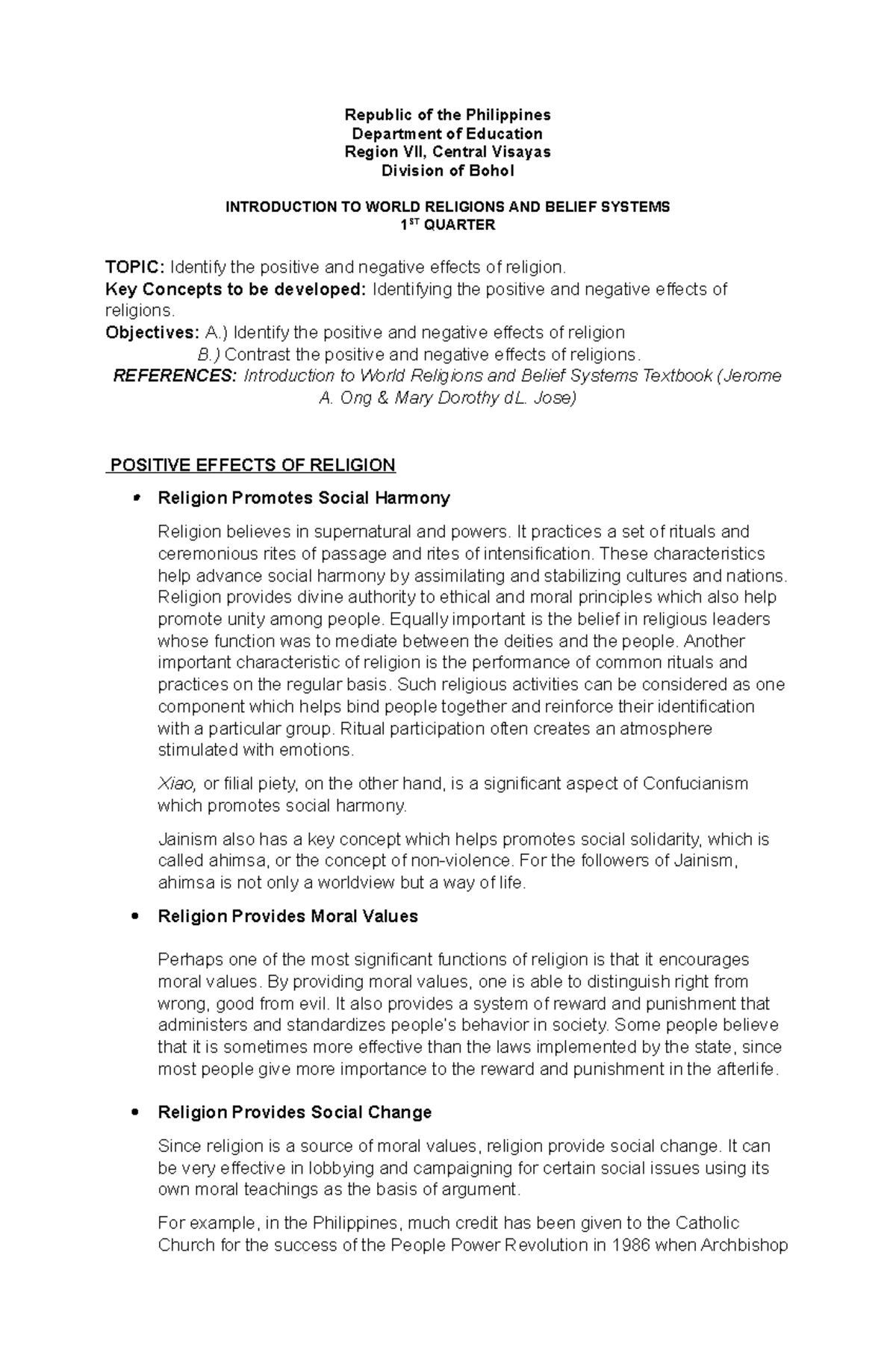 Intro to World Religions and Belief Systems Concept Notes (Week 3 ...