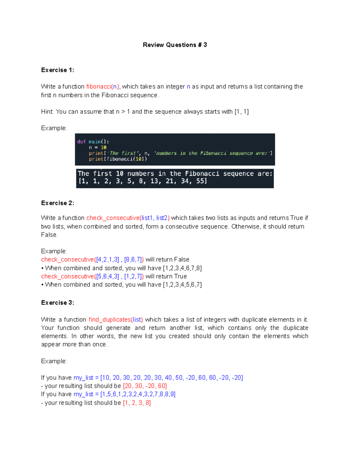 Programming Exercises: Functions and Matrix Operations (CS101) - Studocu