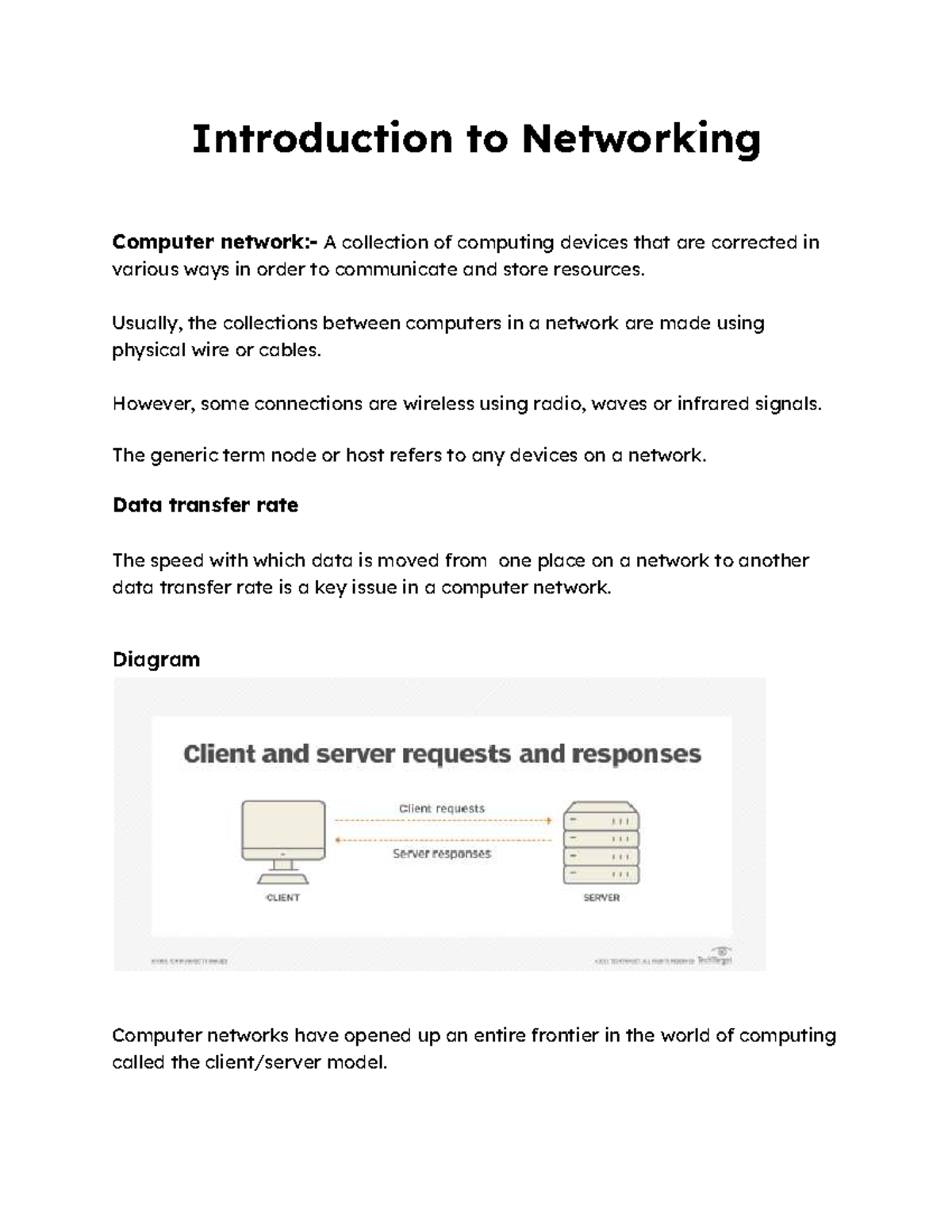 Introduction to Networking (Course Code: NET101) - Key Concepts and Topologies - Studocu