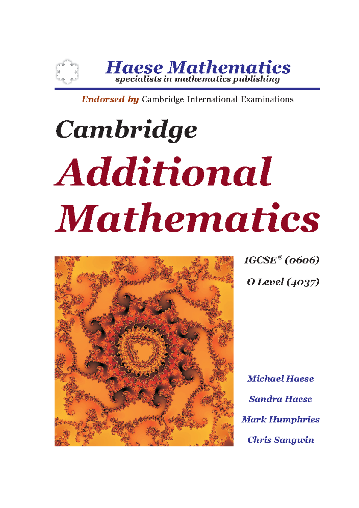 Cambridge IGCSE Additional Mathematics (0606) - Textbook Overview - Studocu