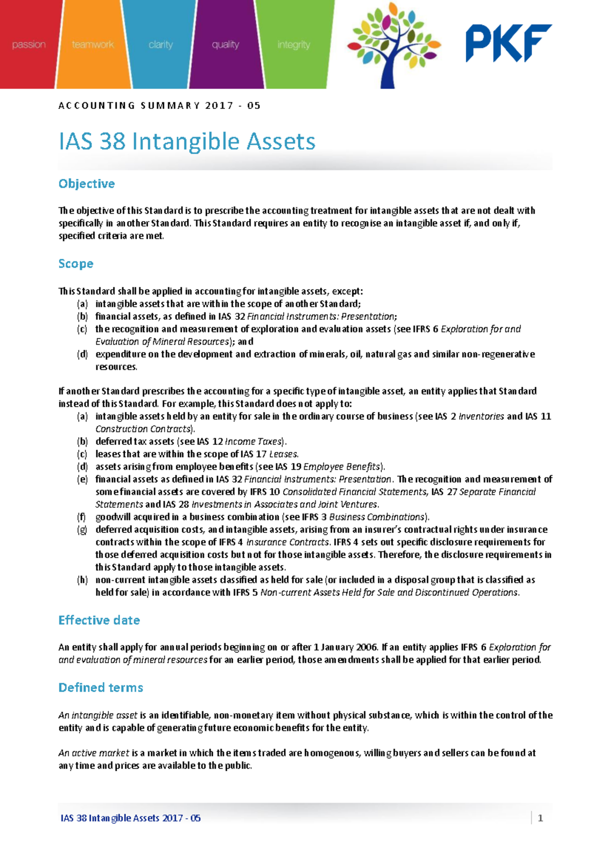 IAS 38: Summary of Intangible Assets and Accounting Standards - Studocu