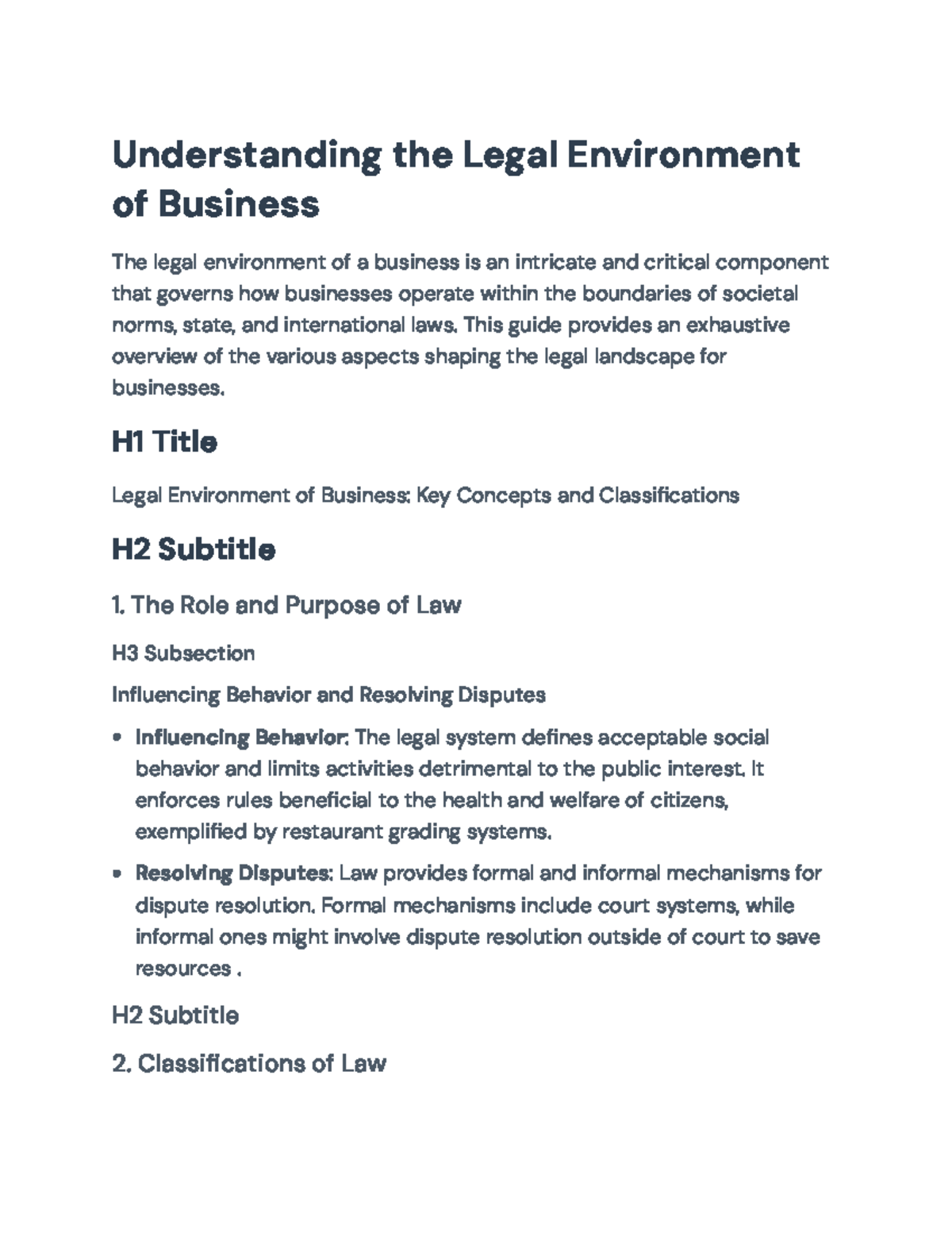 Legal Environment of Business (BUS 101): Comprehensive Guide to ...