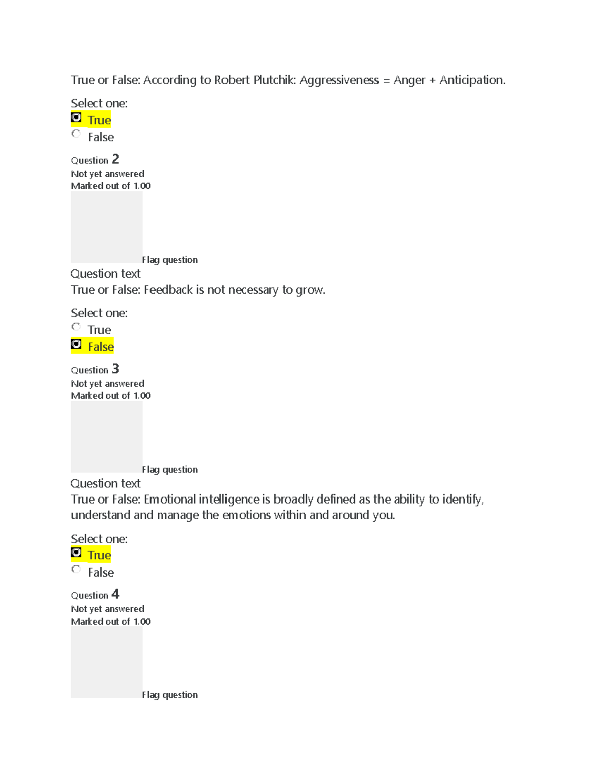 Emotional Intelligence Graded Quiz (EI101) - Unit 3 Questions - Studocu