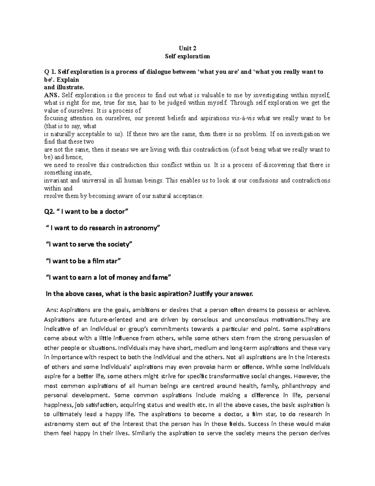 Unit 10 - Unit 10 - Q1 Define existence? Show that existence is in a ...