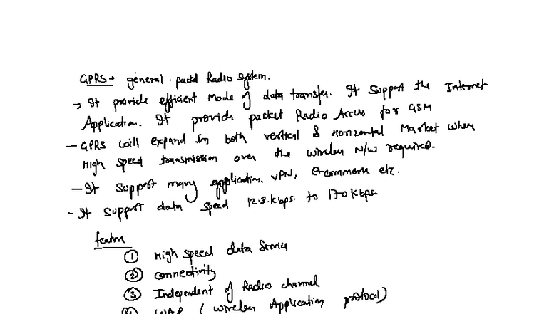 GPRI General Packet Radio System (GPRS) Overview - L7 Mod 2 MC Notes ...