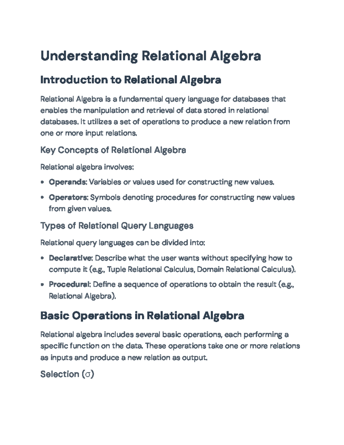 Relational Algebra Overview: Key Concepts and Operations - Understanding Relational Algebra ...