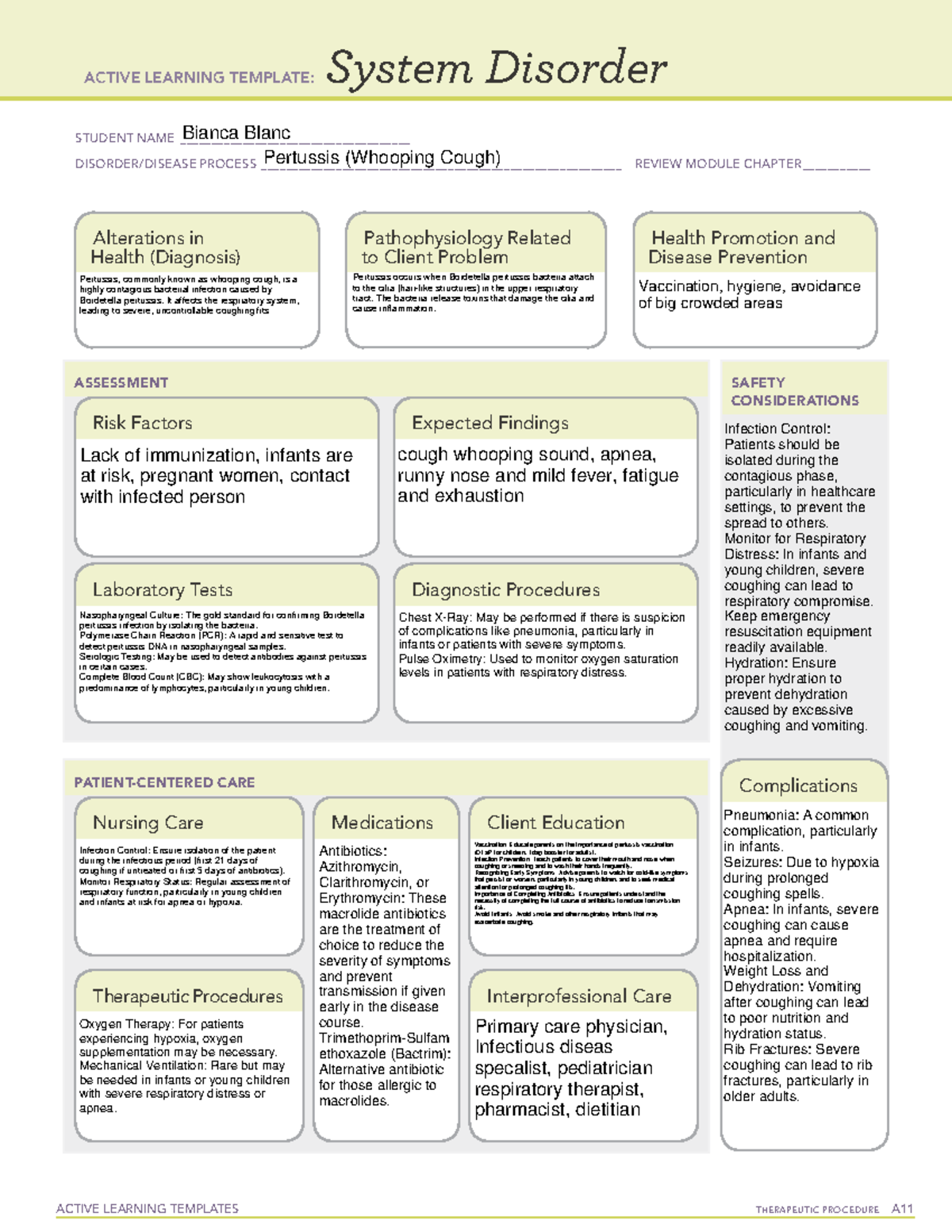 Active Learning Template sys Pertussis (Whooping Cough) - ACTIVE ...