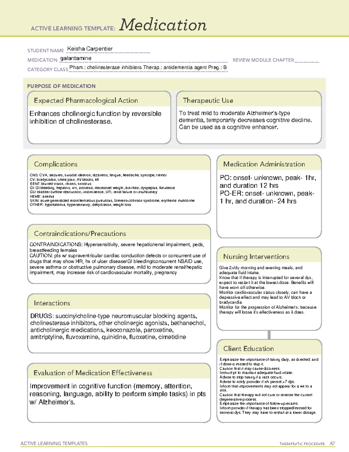 Buspirone - ATI Med card - ACTIVE LEARNING TEMPLATES THERAPEUTIC ...