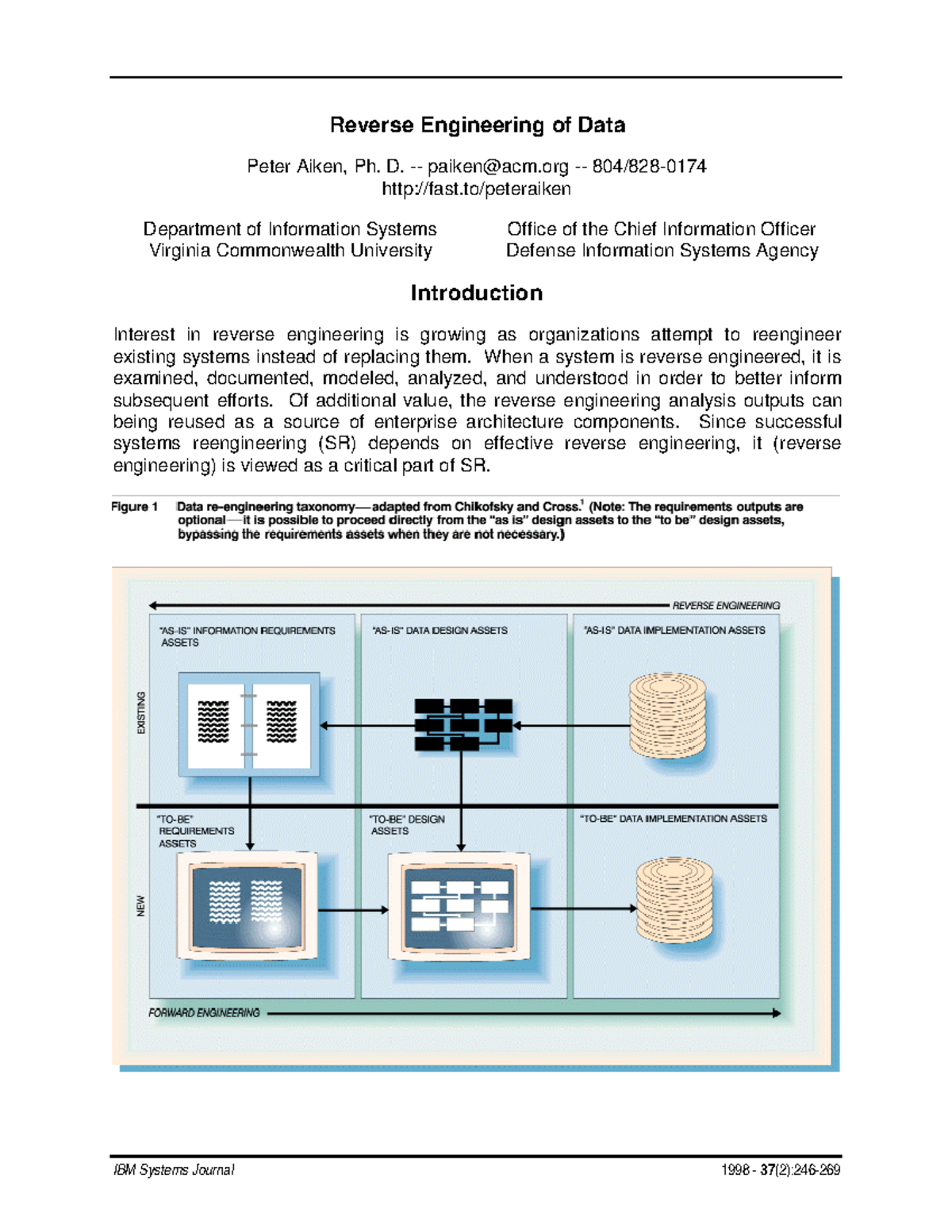 Reverse engineering of data - Reverse Engineering of Data Peter Aiken ...
