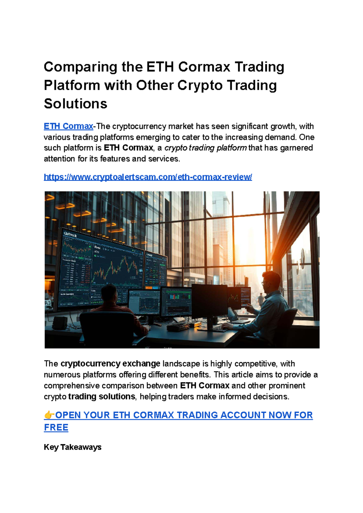 ETH Cormax vs. Major Crypto Trading Platforms: A Comprehensive Review ...