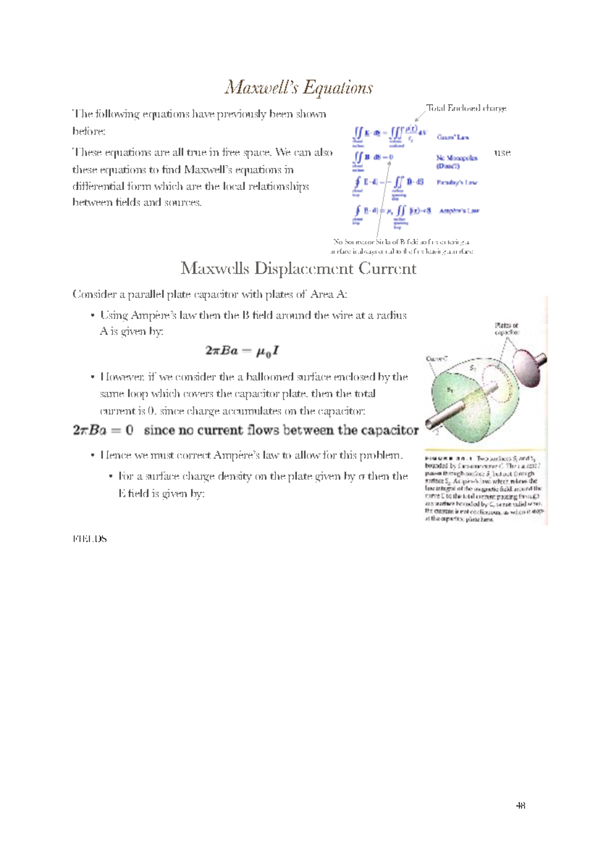 Natural Sciences - Physics - Maxwell's Equations Overview - Studocu