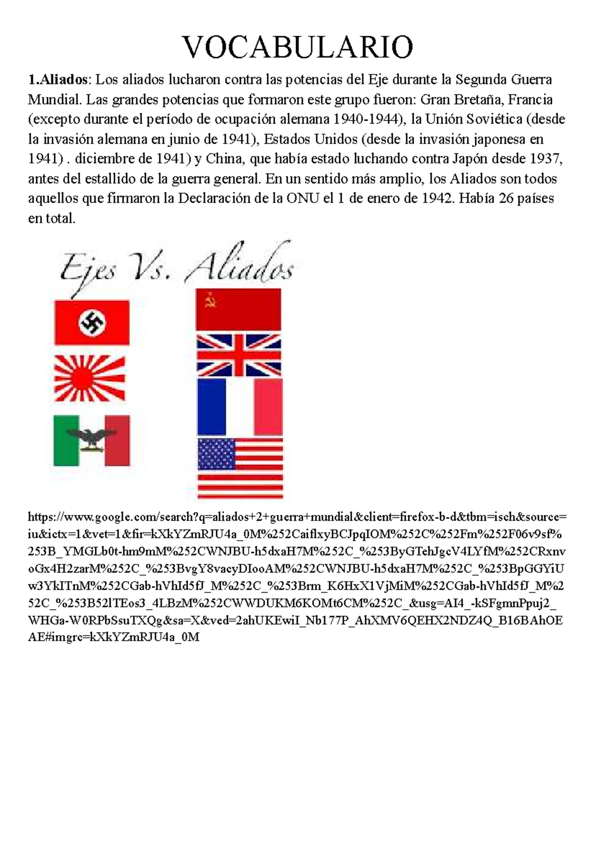 Vocabulario de la Segunda Guerra Mundial: Términos Clave y Contexto ...