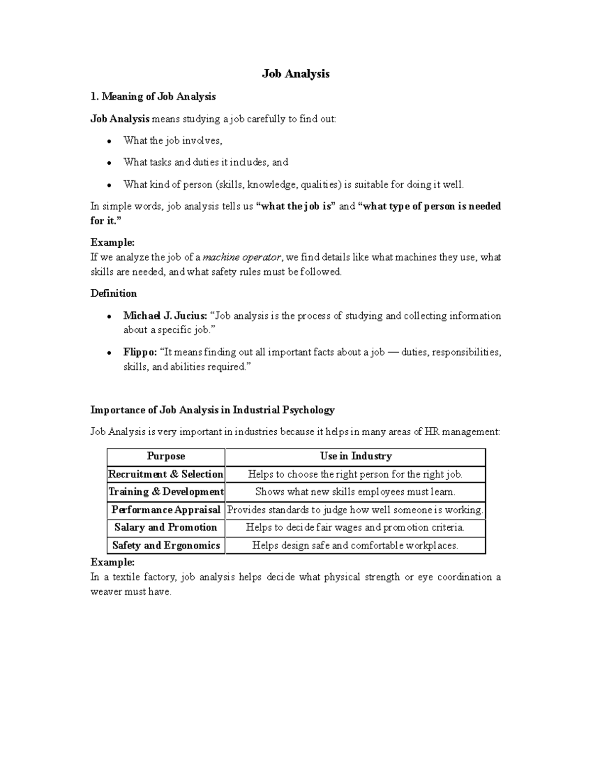 Job Analysis, Recruitment & Performance Management Overview - Studocu