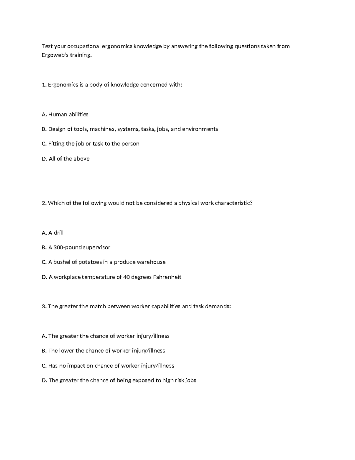 456418870-MCQ-on-Ergonomics: Test Your Knowledge with Practice ...