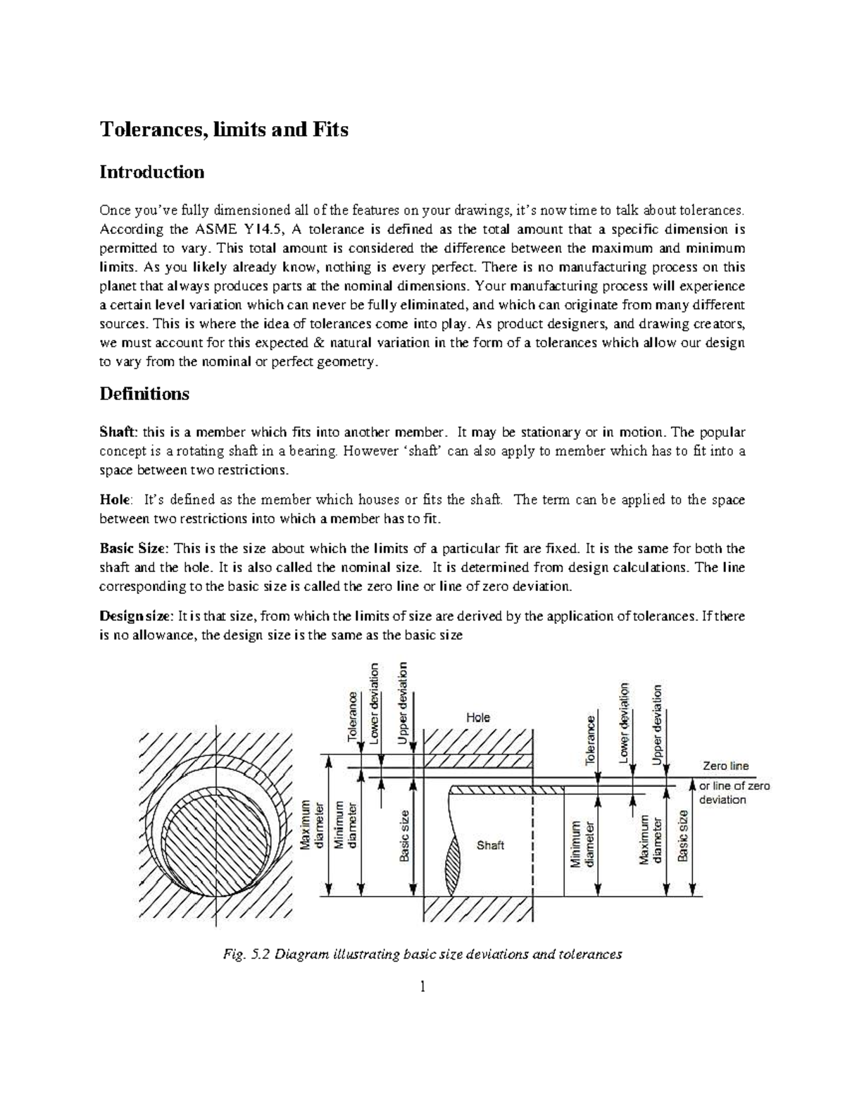 Tolerances, Limits & Fits in Working Drawings - 2025 Guide - Studocu