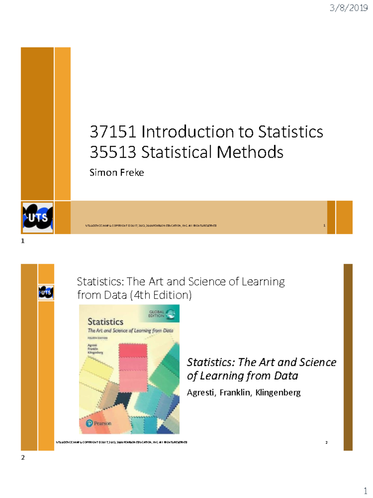 37151 Lecture 1 Notes - Annotated - 3/8/2019 37151 Introduction to ...