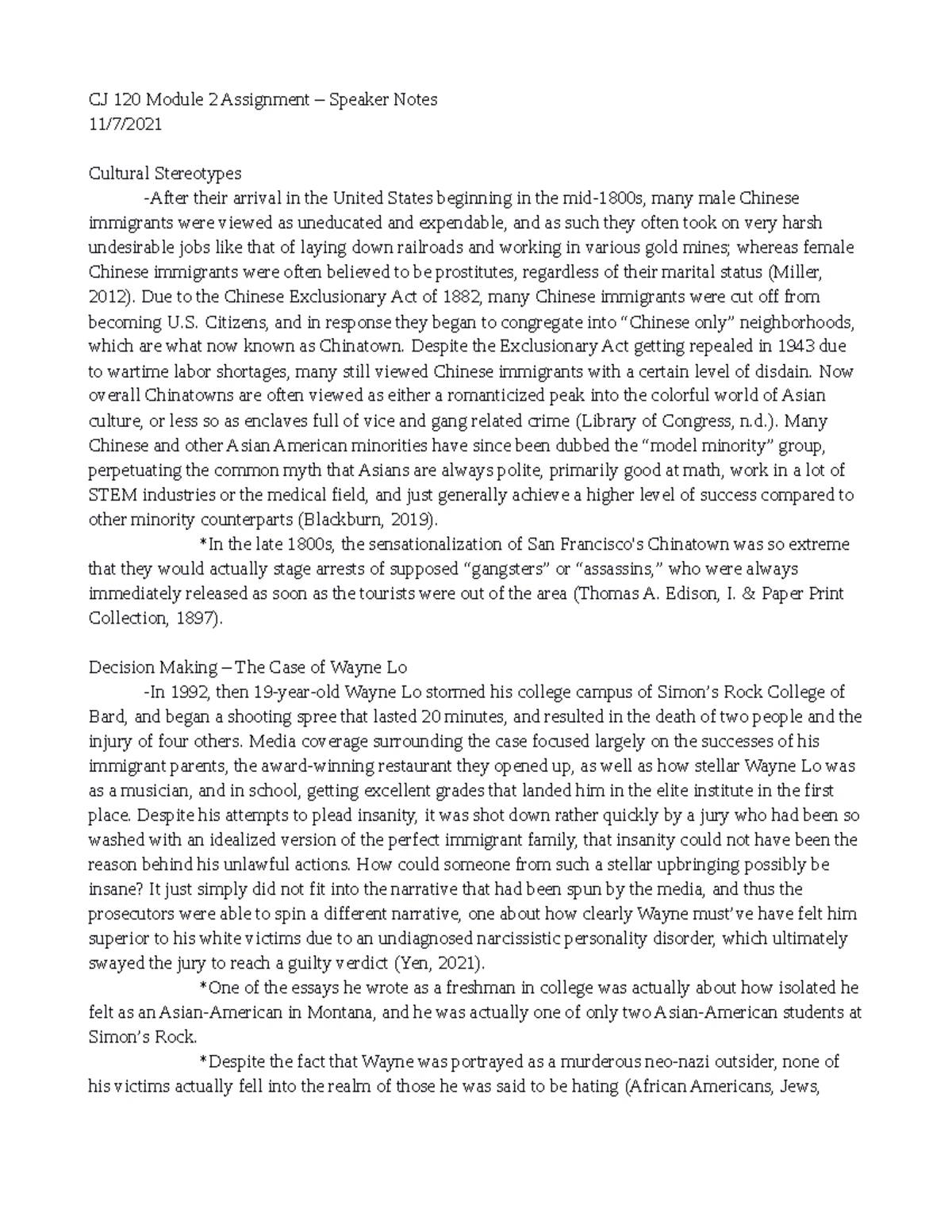 CJ 120 Module Two Practice Activity Template - (A text-only version of ...