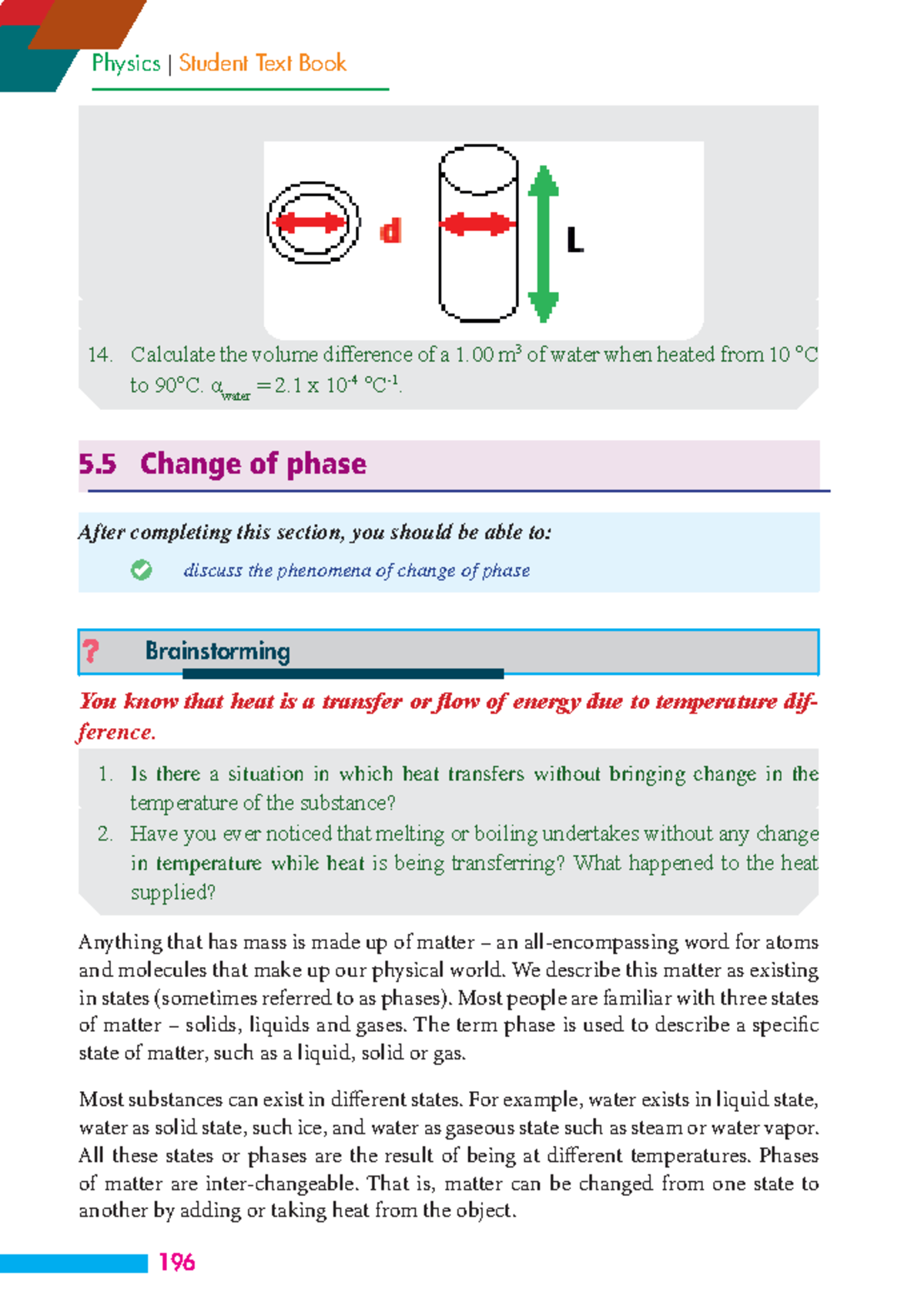 Physics 11: Volume Change and Phase Transition Concepts - Studocu
