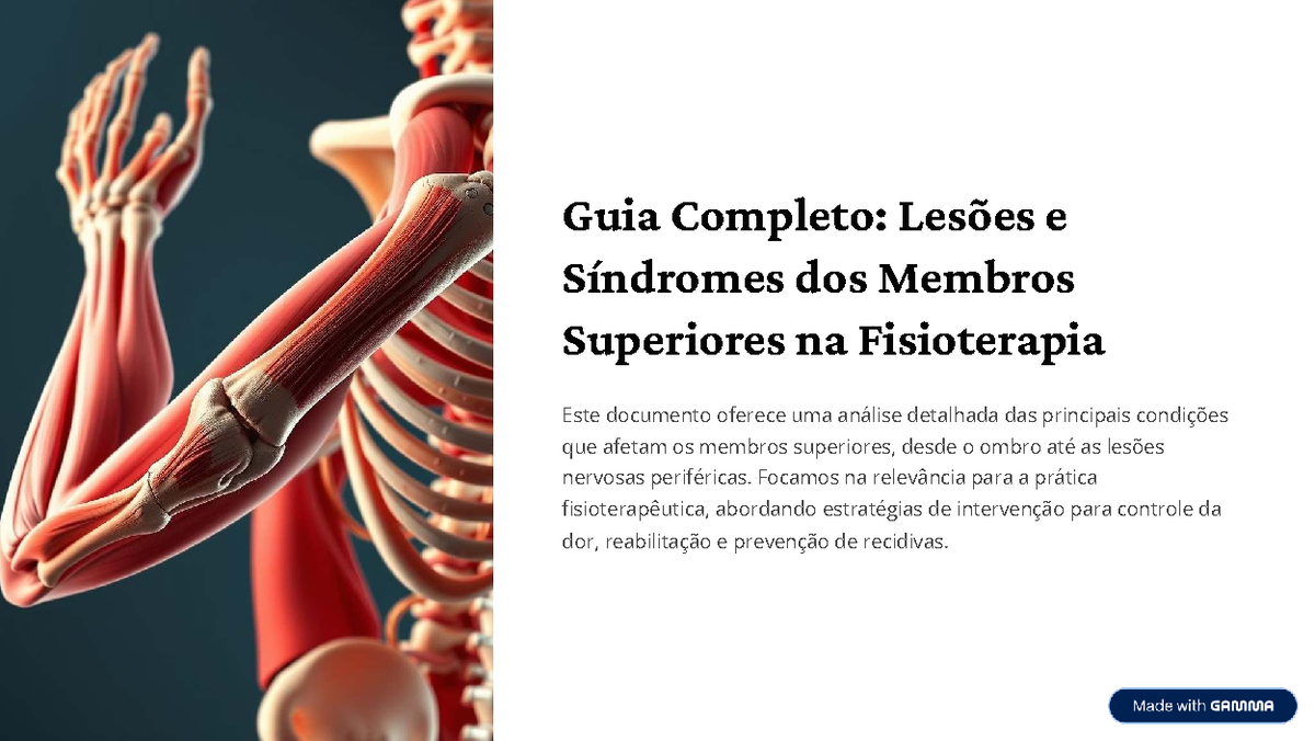 Guia Completo: Lesões e Síndromes dos Membros Superiores na ...