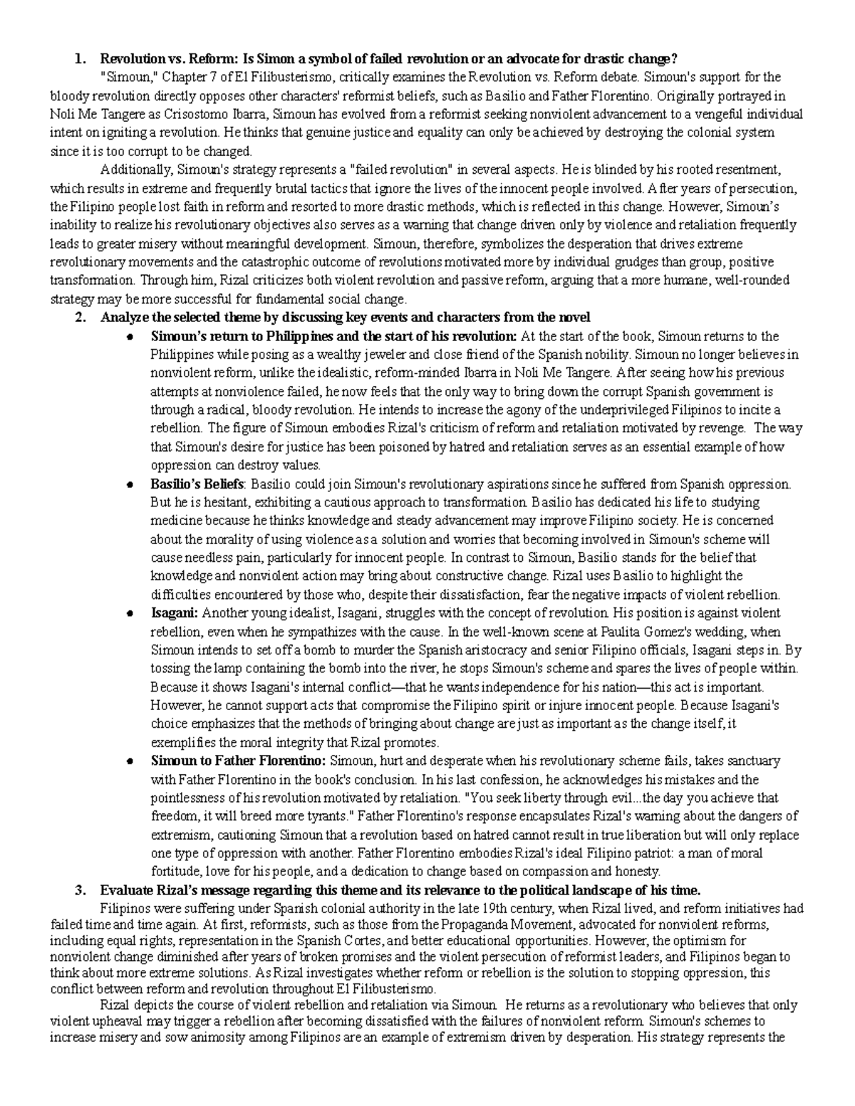 Presentation - Bio - Revolution vs. Reform: Is Simon a symbol of failed ...