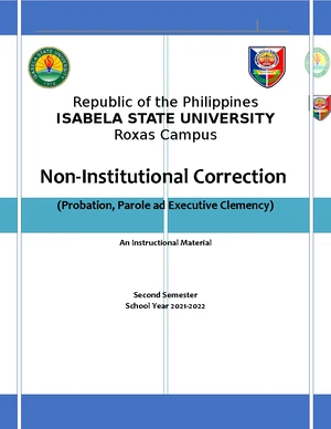 NON Institutional Correction - Republic of the Philippines ISABELA ...