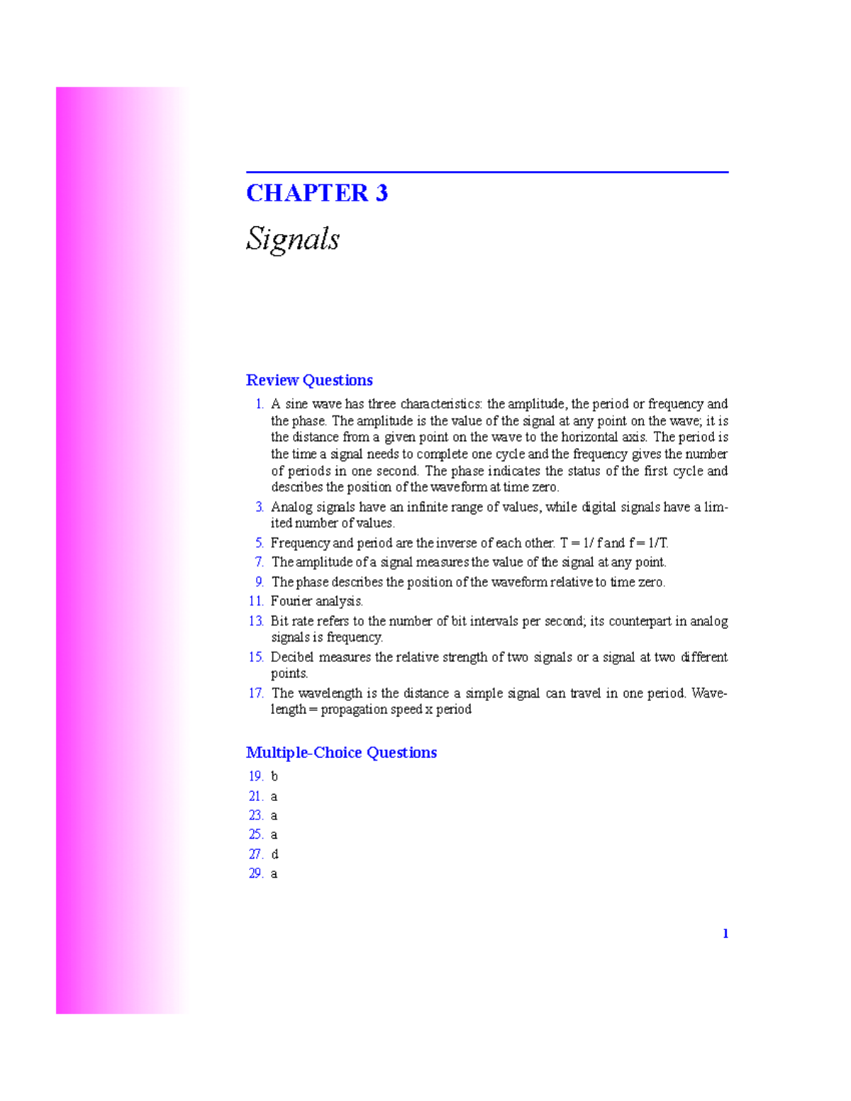 CHAPTER 3 Signals Review Questions and Exercises - Studocu
