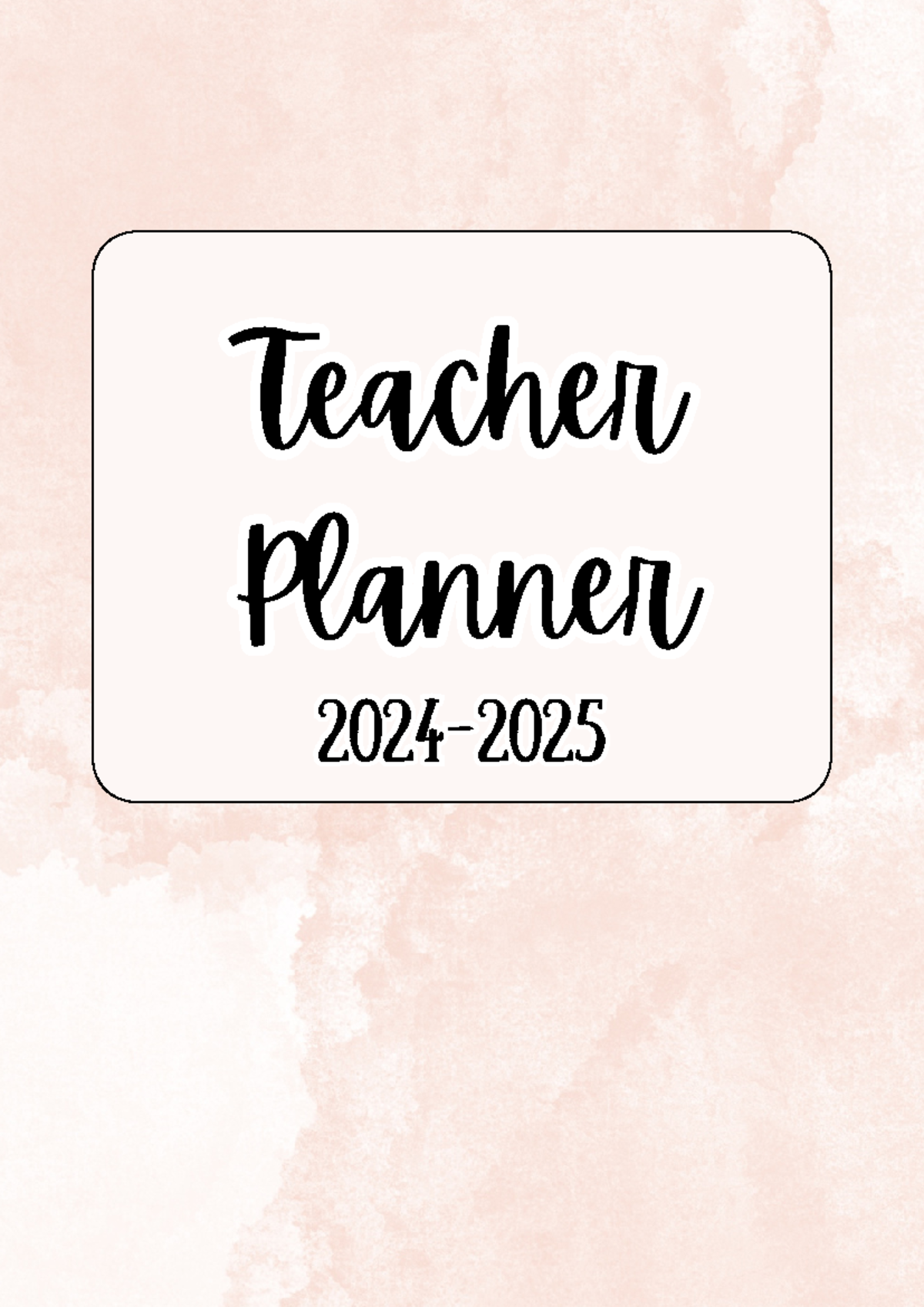 Teacher's Planner editable and ready to print template. DIY Planner ...