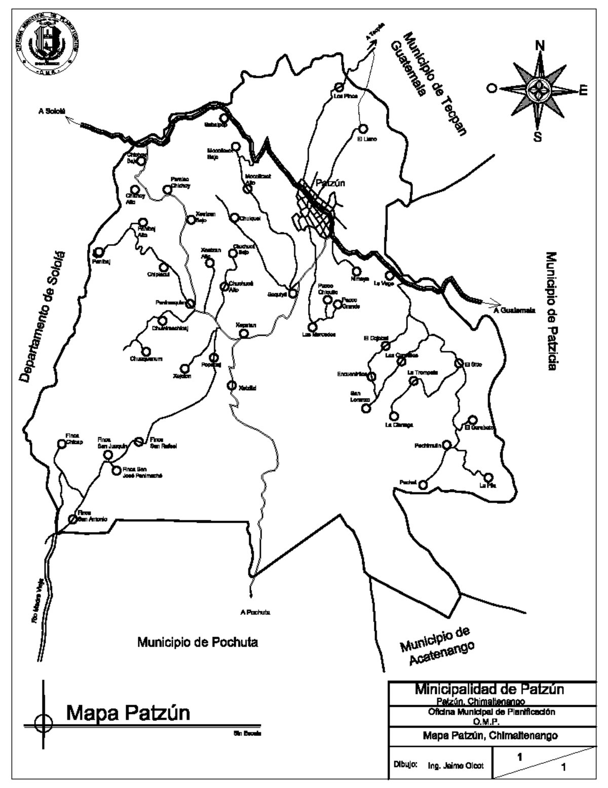 Mapa Municipal de Patzún - O.M.P. Chimaltenango - Studocu