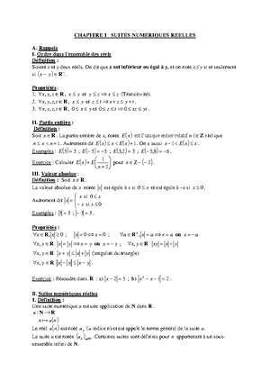 Resume Suites numeriques - Prof. karza zouhair 2 bac sm biof zhr@gmail ...