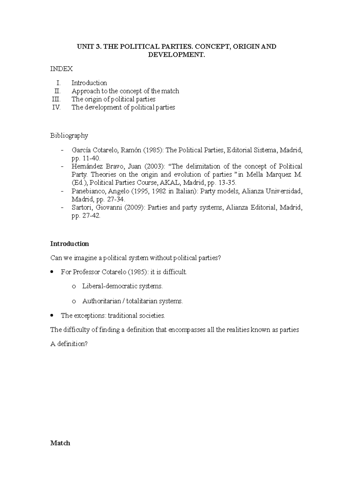 Unit 3 Political Parties: Concept, Origin, and Development Overview ...