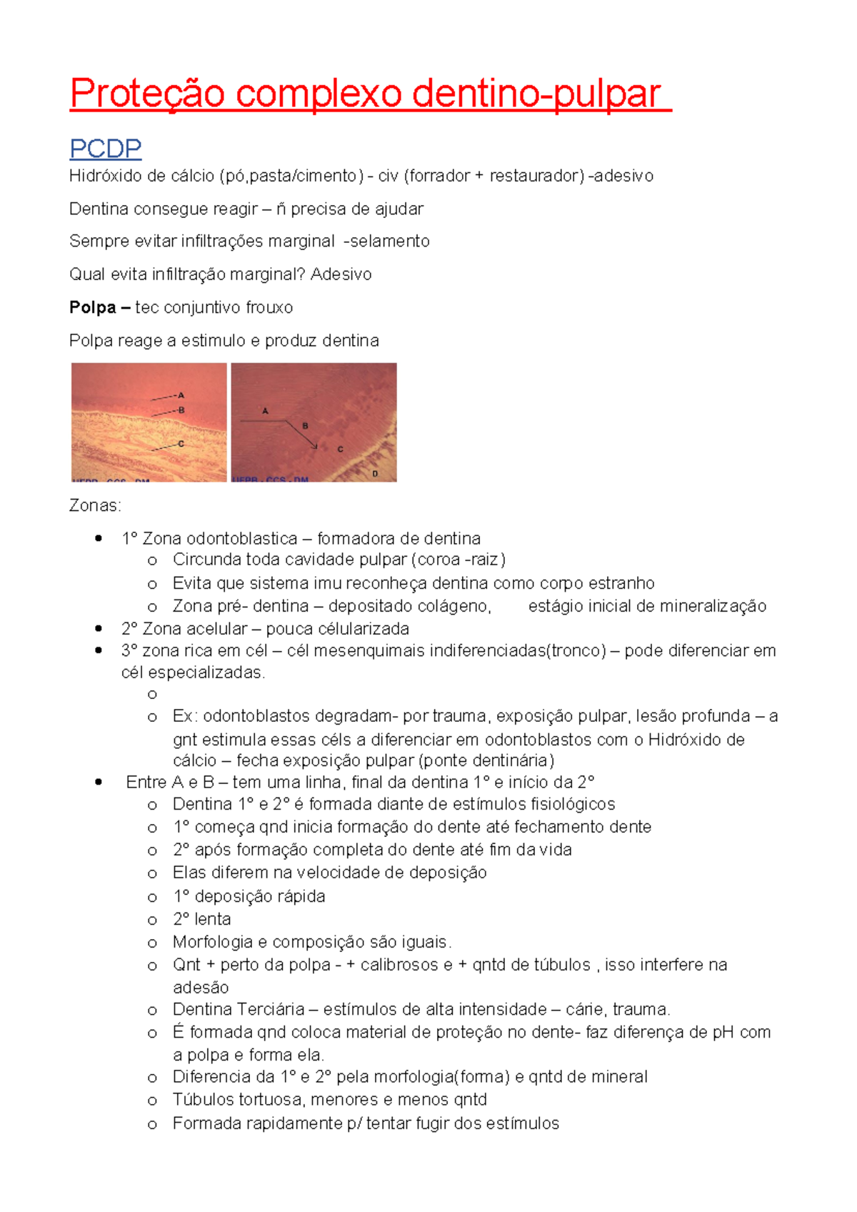Proteção do Complexo Dentino-Pulpar: Materiais e Aplicações em ...