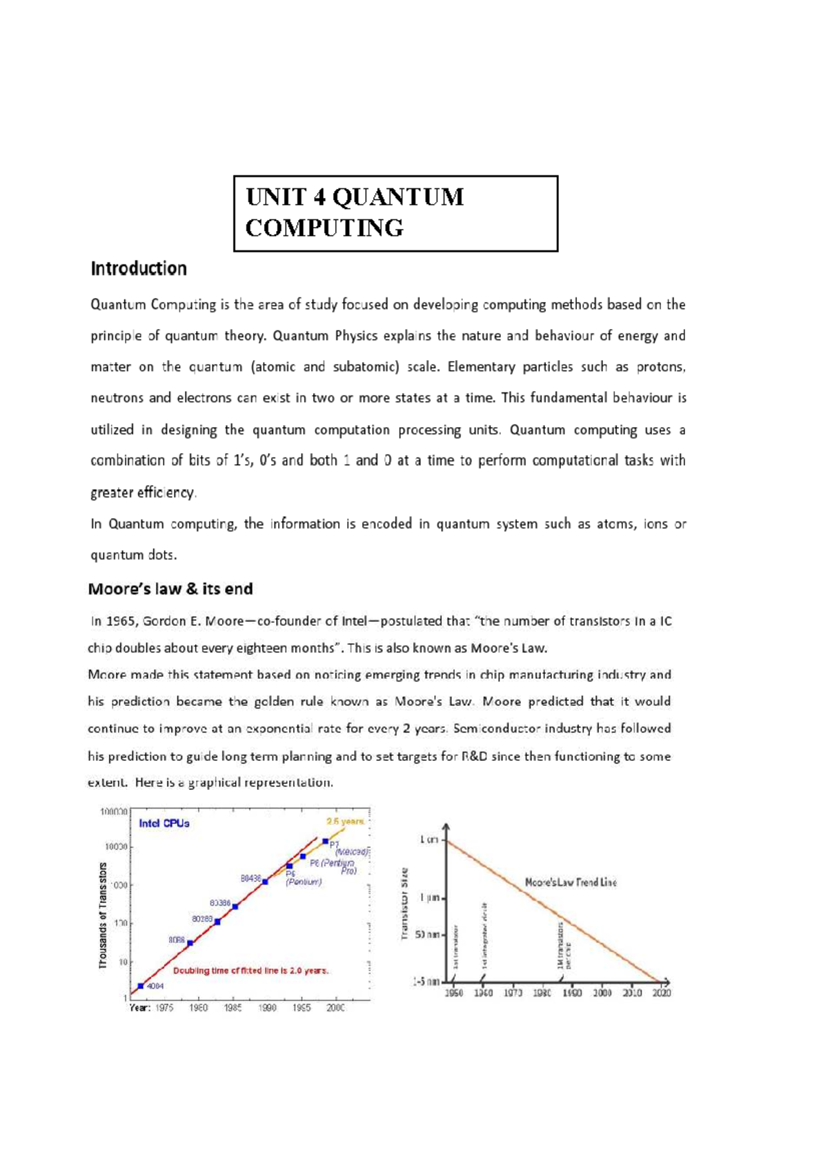 UNIT 4 Quantum Computing: Principles and Key Concepts - Studocu