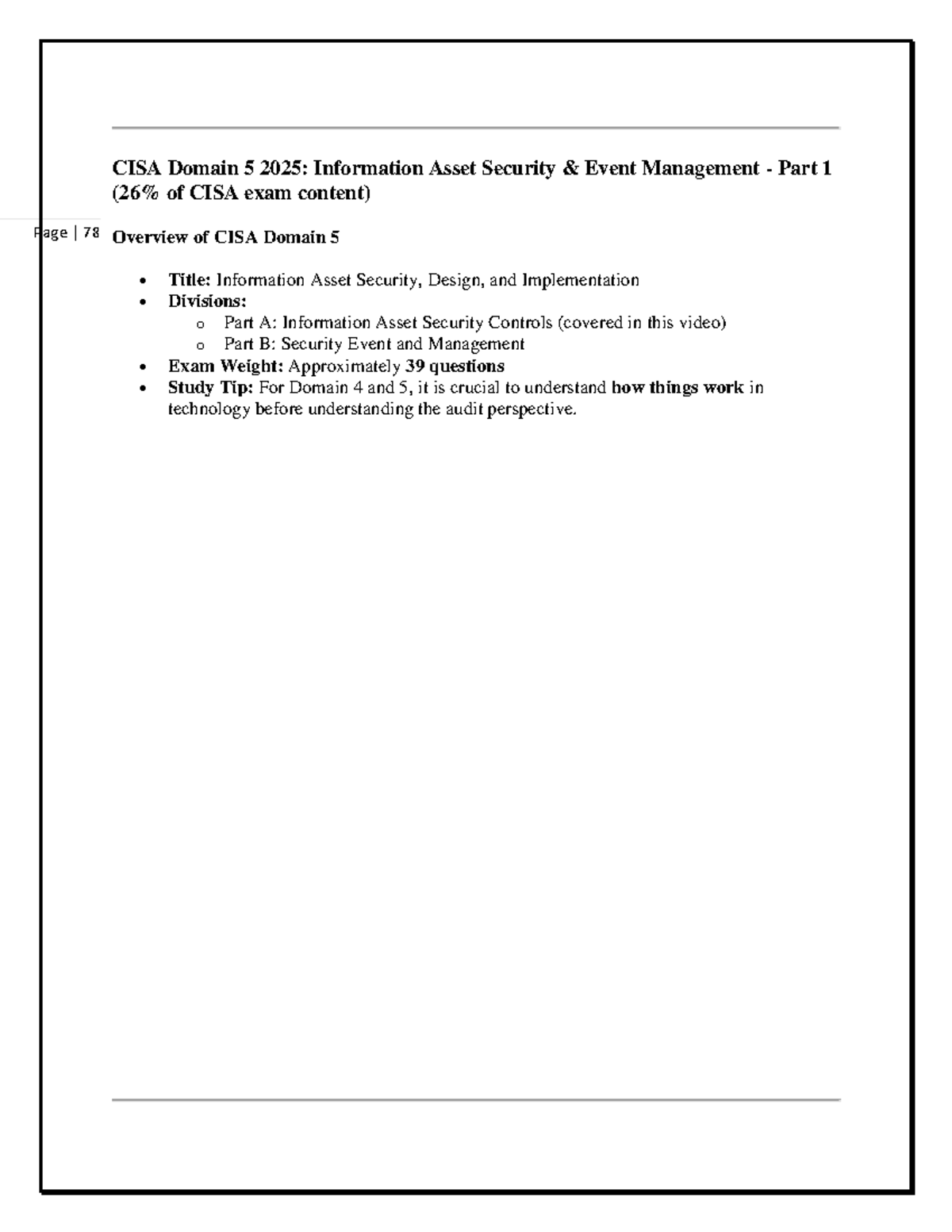 CISA Domain 5: Information Asset Security Overview and Key Concepts ...