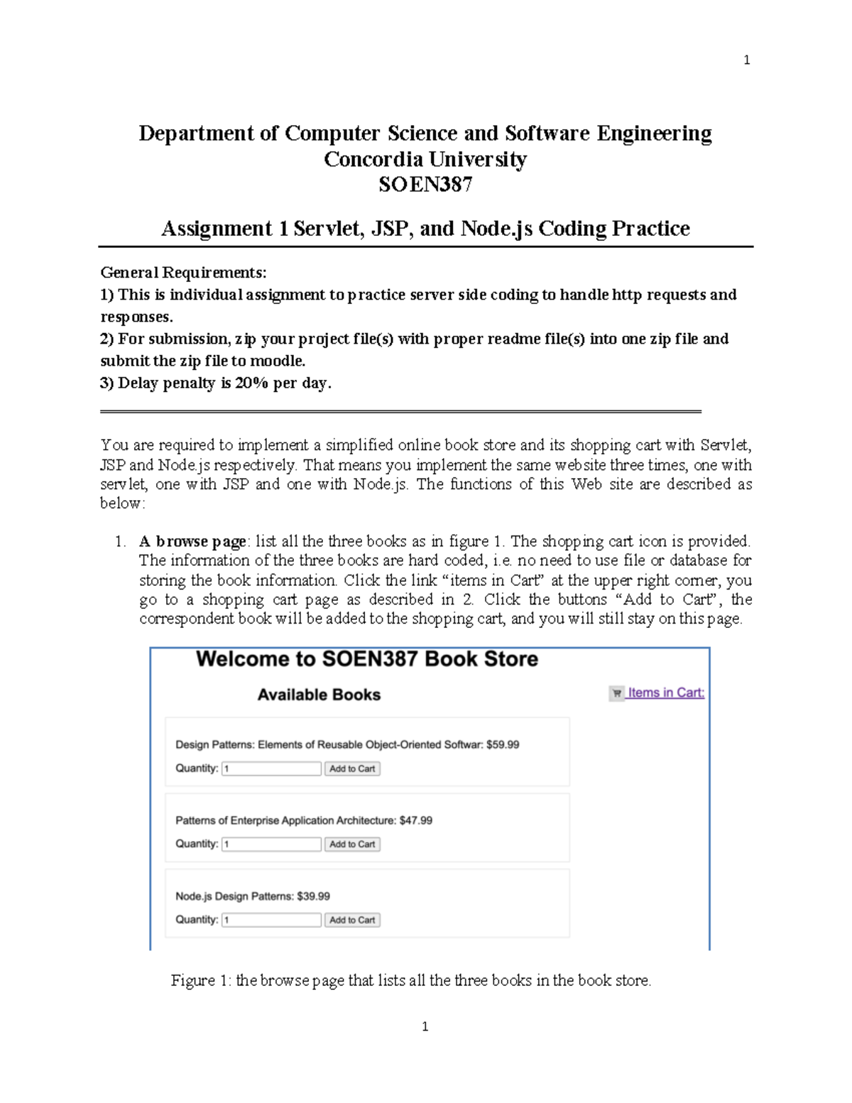 A1Fall2024 - assignment 1 - Department of Computer Science and Software Engineering Concordia ...