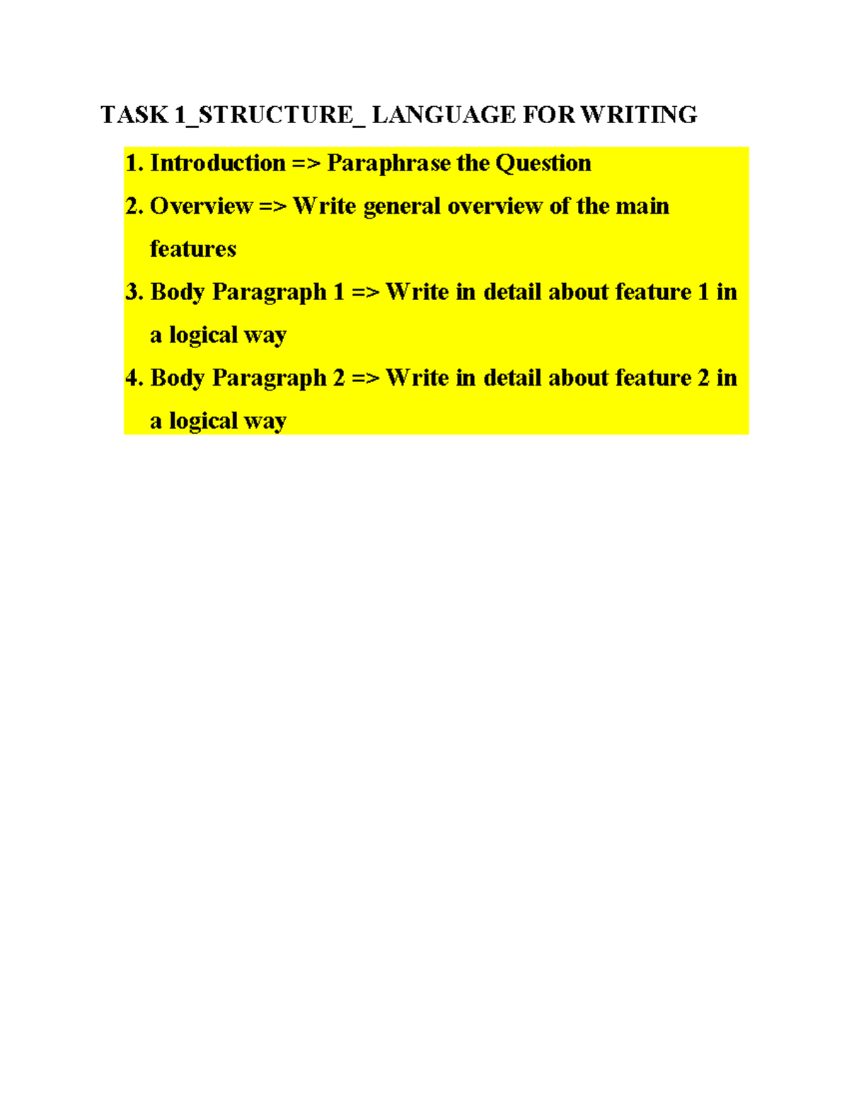 Writing TASK 1: Structure and Language for Effective Analysis - Studocu
