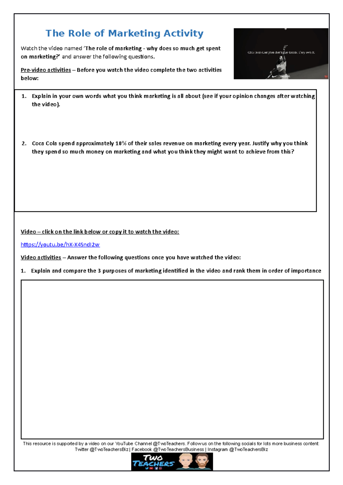 MKT 101: Understanding the Role of Marketing Activities and Strategies ...
