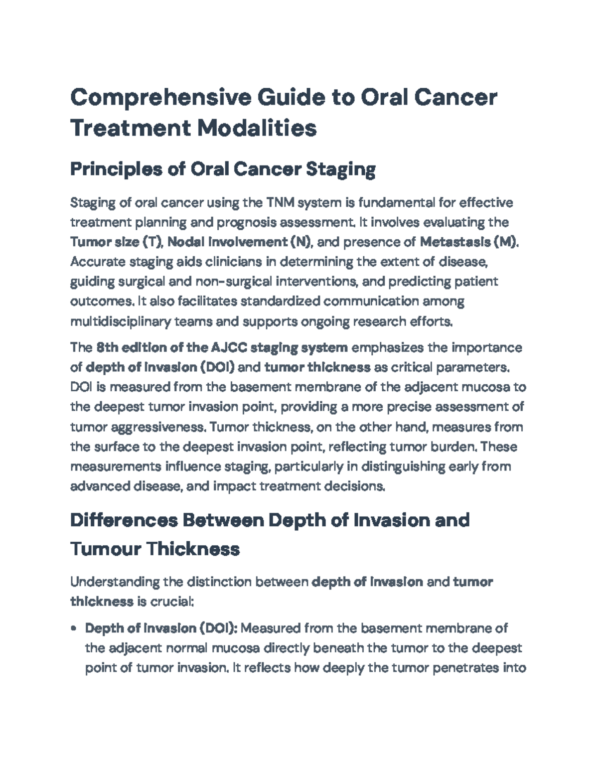 Comprehensive Guide to Oral Cancer Management & Treatment Modalities ...