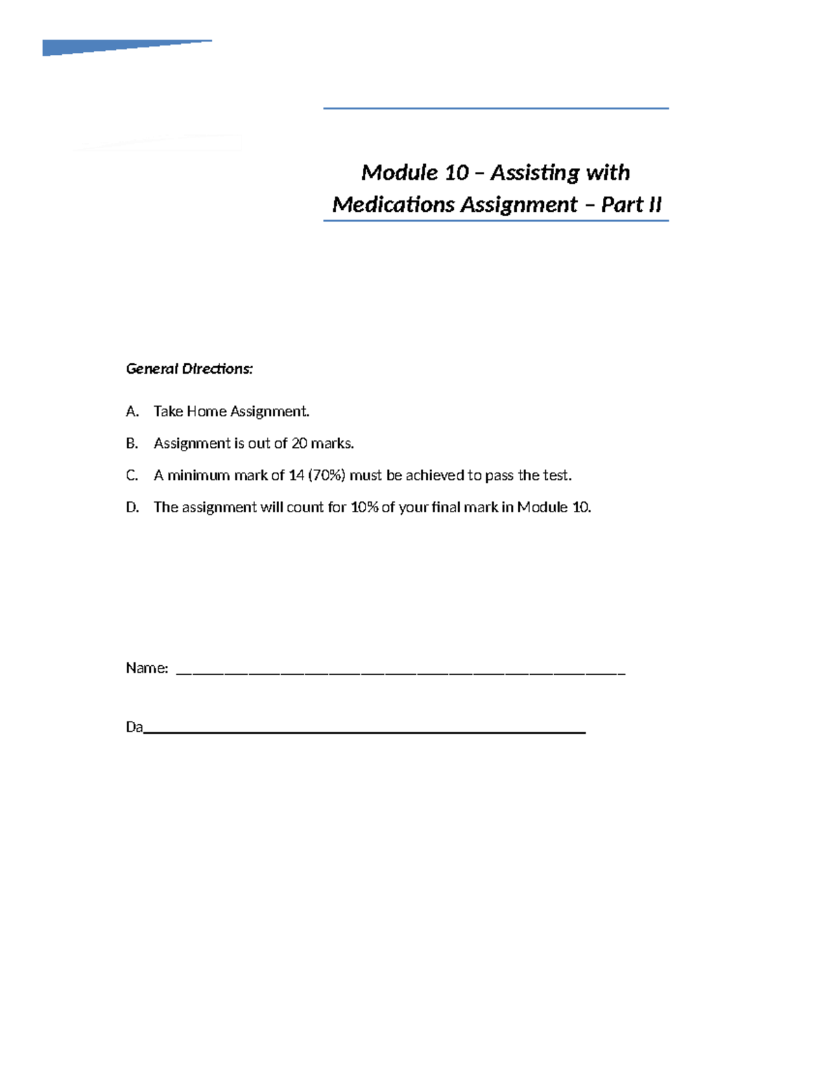 IV-11.2 Assignment - Module 10: Research on Medications-Part II - Studocu