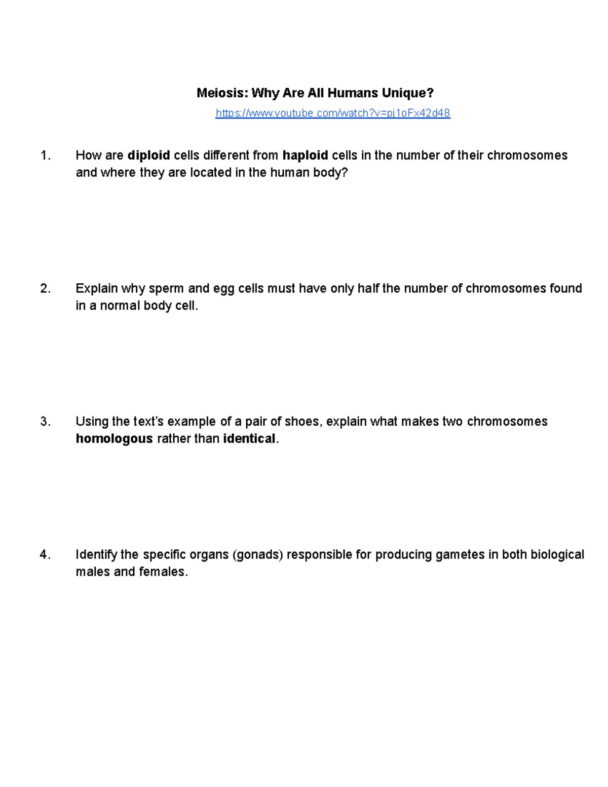 Meiosis: Understanding Human Uniqueness and Chromosomal Diversity ...