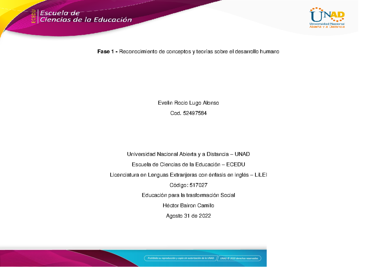 Anexo 1 - Fase inicial Evelin Rocio LUGO Alonso - Fase 1 ...